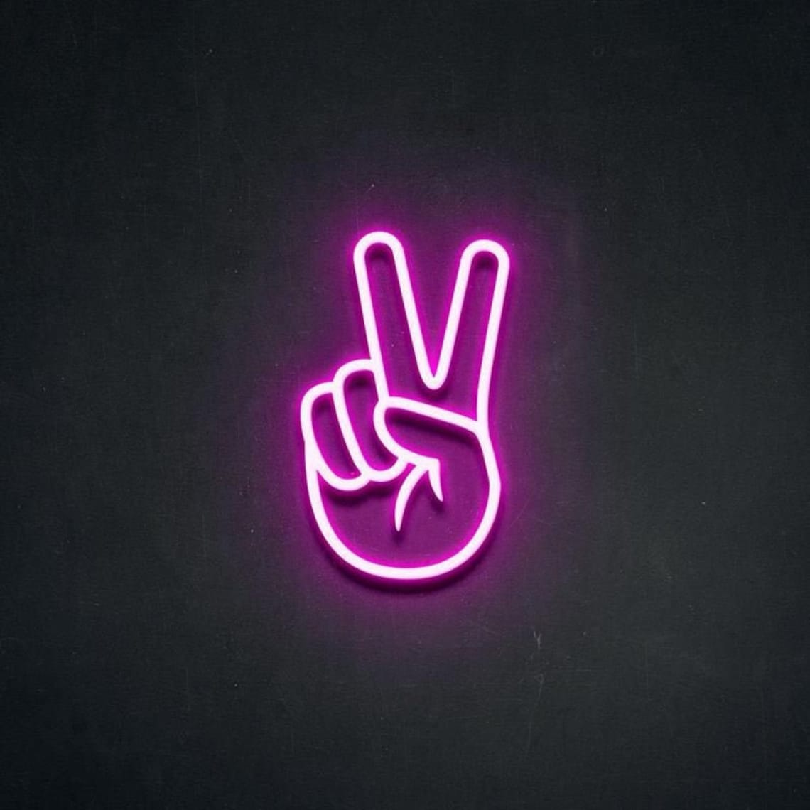 Neon LED Peace Hand Symbol Custom Flex Neon Sign LED Neon | Etsy