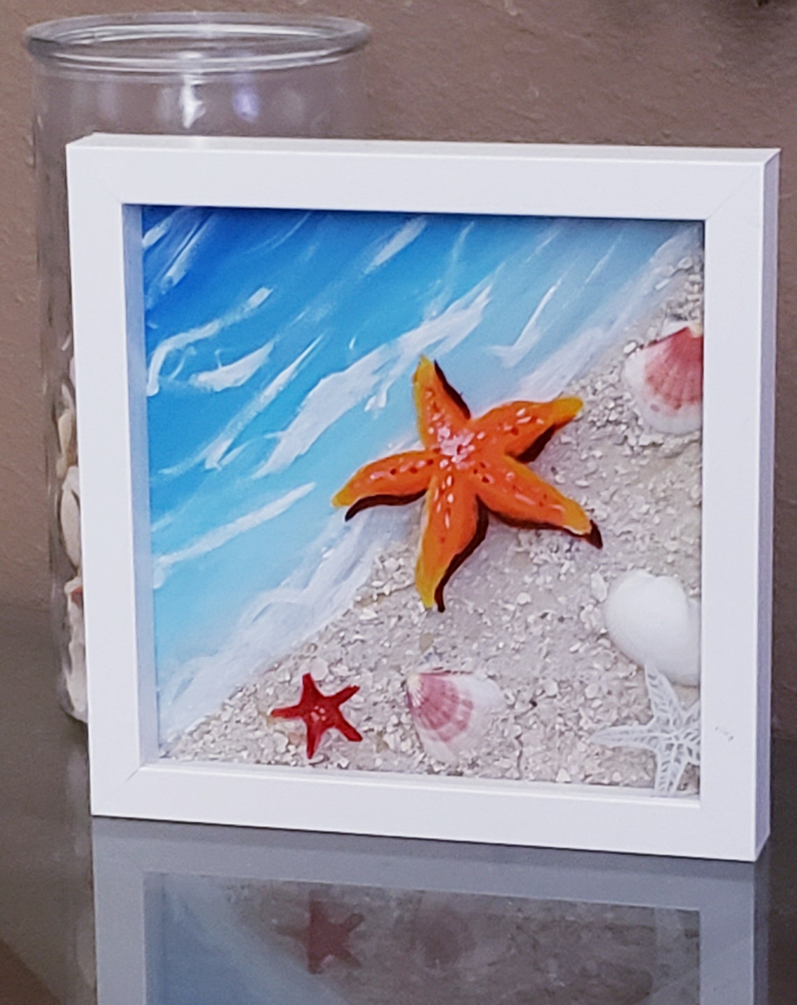 Custom Ocean Themed Shadow Box Engraved - Etsy