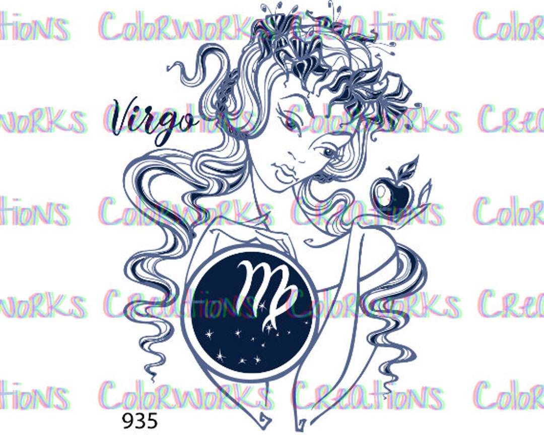 Virgo Laser Printed Waterslide Decal for Tumblers Ready to Use Tumbler ...
