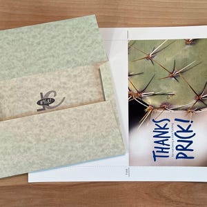 Card Printable Thanks Prick Card and Envelope Rude, Inappropriate ...