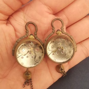 2X Vintage Omega Crystal Ball Pendant Clock Watch Switzerland Made 1882 ...