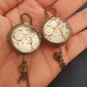 2X Vintage Omega Crystal Ball Pendant Clock Watch Switzerland Made 1882 ...