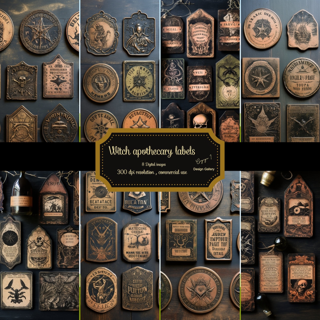 Witch Jar Labels Witch Labels Witch Apothecary Clip Art Halloween Witch ...