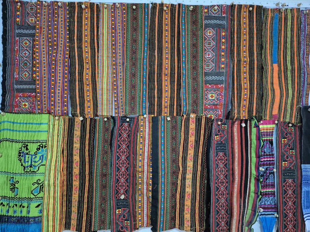 Hmong Hill Tribe Textile Patch: Handmade Embroidery Fabric M031 - Etsy