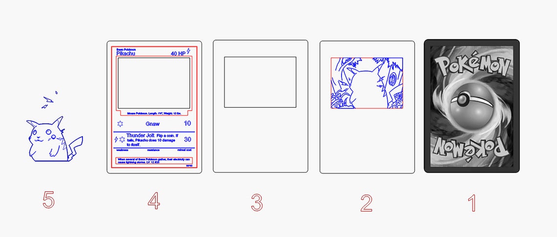 3D Wooden Pokemon Card Pikachu Gnaw / Laser Engraved / Pokemon Gift ...