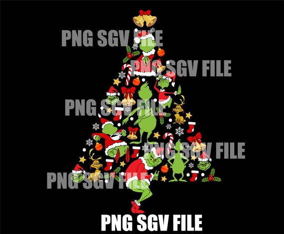 Grinch Christmas Tree Png Svg File | Etsy