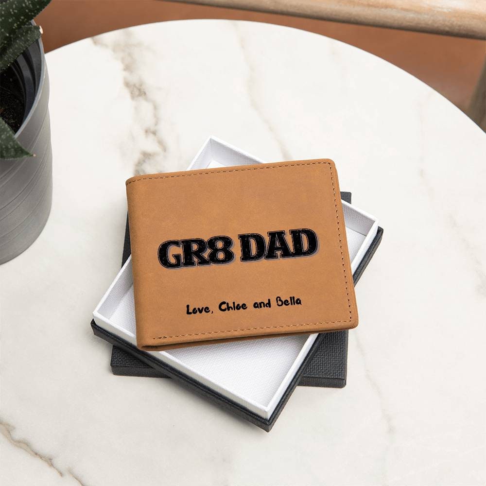 Wallet Gr8 Dad Minimalist Gift for Men Slim Front Pocket EDC Wallet for ...
