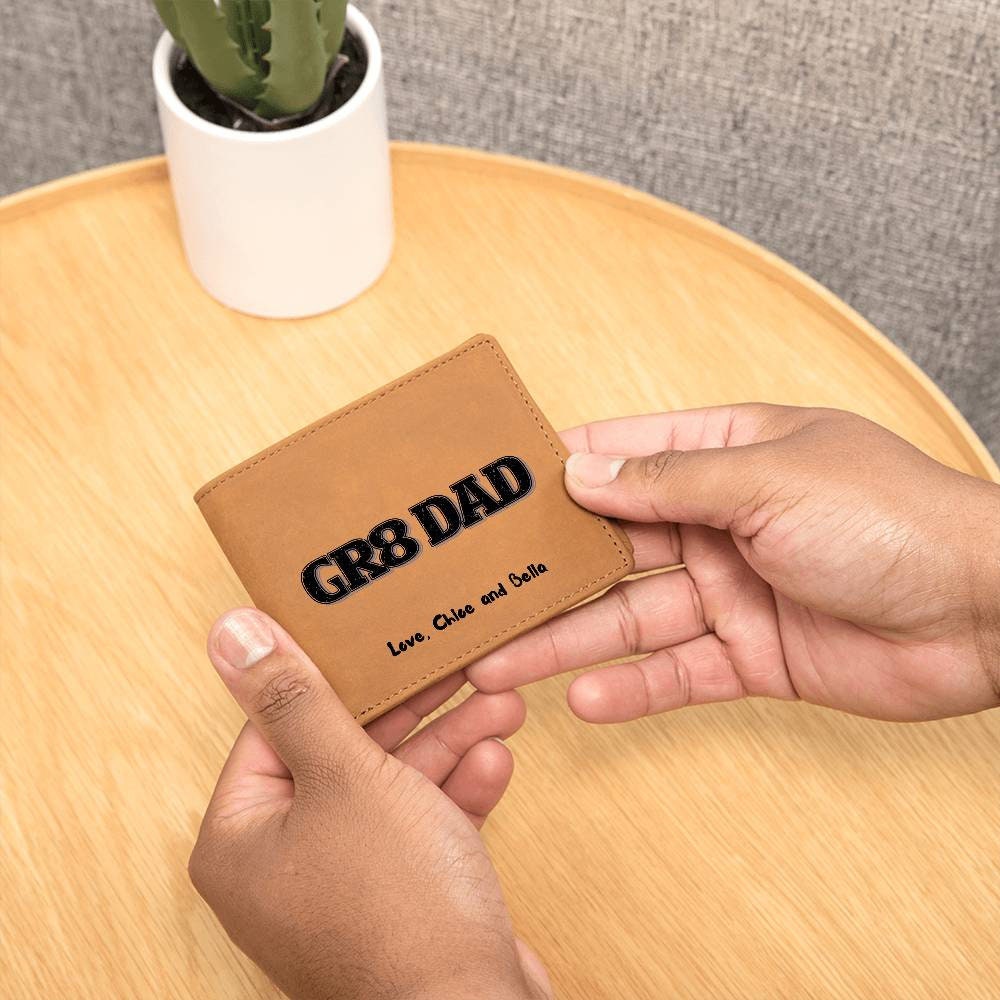 Wallet Gr8 Dad Minimalist Gift for Men Slim Front Pocket EDC Wallet for ...