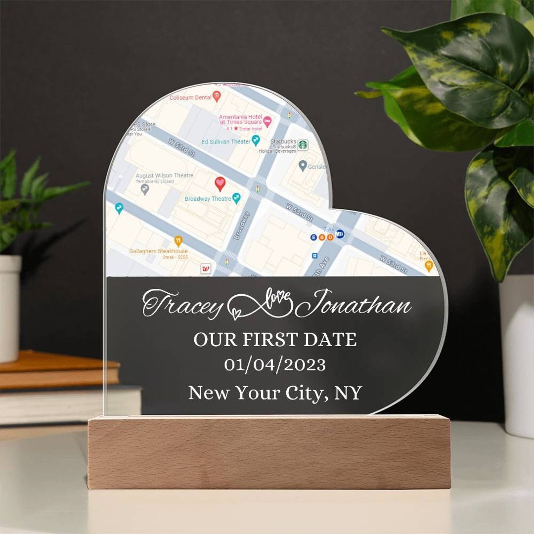 Cherished Memories: Personalized City Map Acrylic Plaque / - Etsy