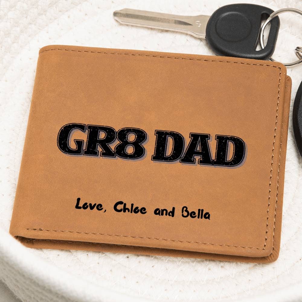 Wallet Gr8 Dad Minimalist Gift for Men Slim Front Pocket EDC Wallet for ...