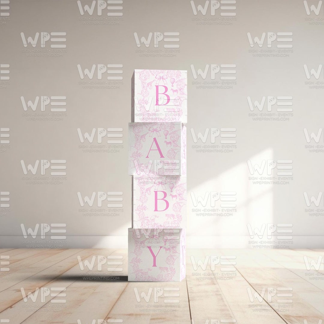 3D BABY Block Cube Boxes for Baby Shower - Etsy