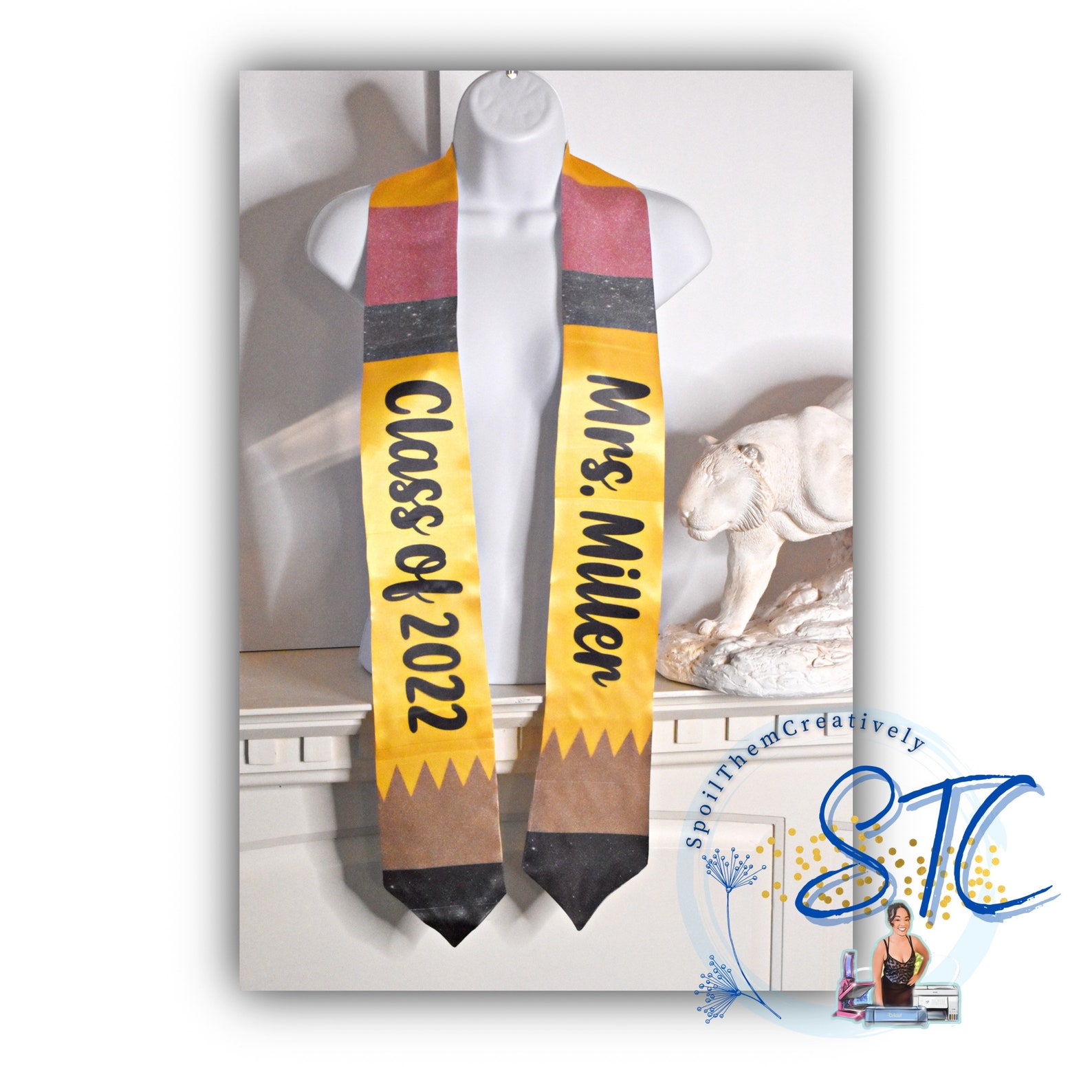 Pencil Graduation Stole Grad Stole Custom Graduation Stole | Etsy