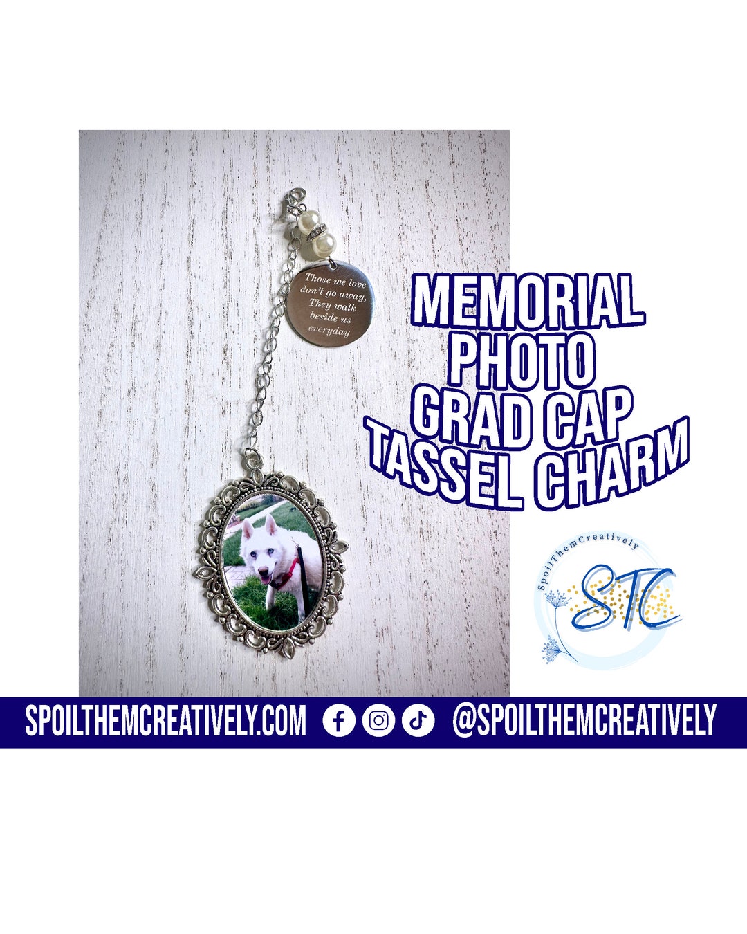 Photo Memorial Charm | Graduation Memorial Tassel Clasp Charm ...
