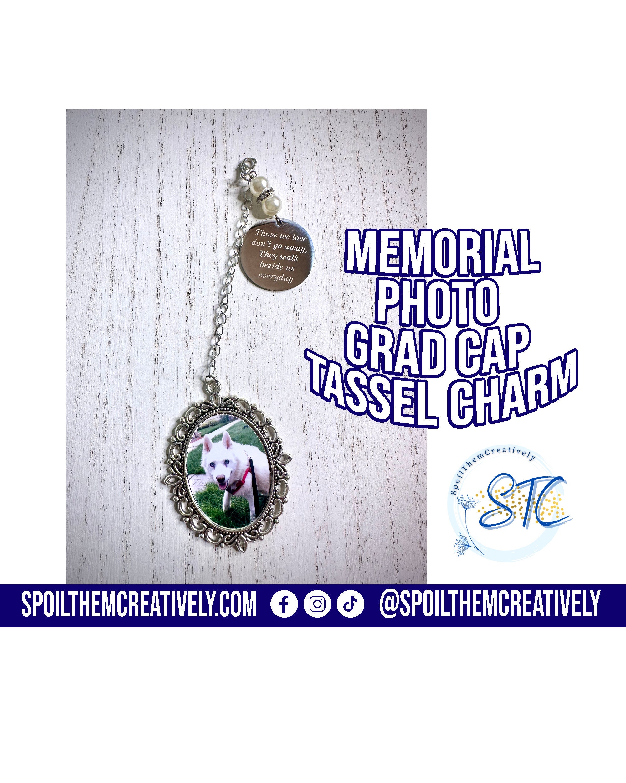 Photo Memorial Charm Graduation Memorial Tassel Clasp Charm Memorial ...