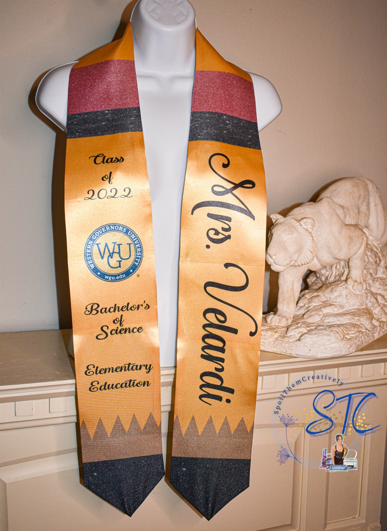Pencil Graduation Stole Grad Stole Custom Graduation Stole - Etsy
