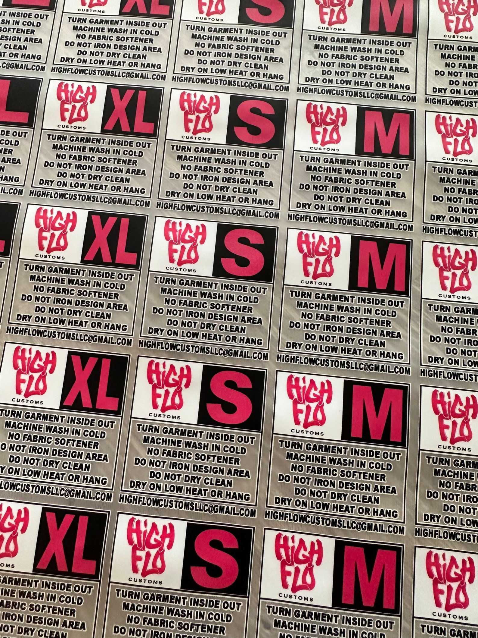 Tagless Neck Labels 100 T-shirt Tags FULL COLOR Custom Logo Labels Iron ...