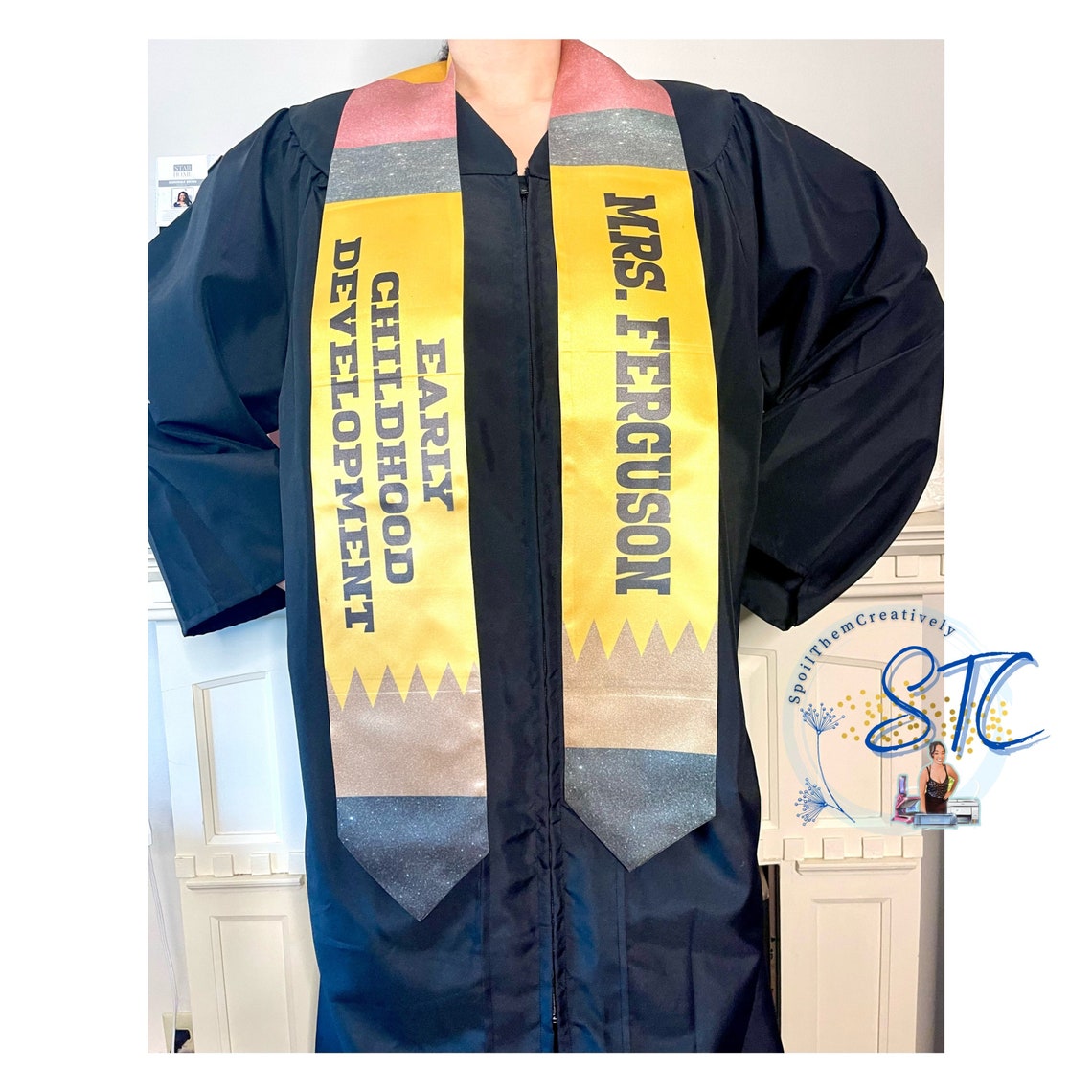 Pencil Graduation Stole Grad Stole Custom Graduation Stole | Etsy