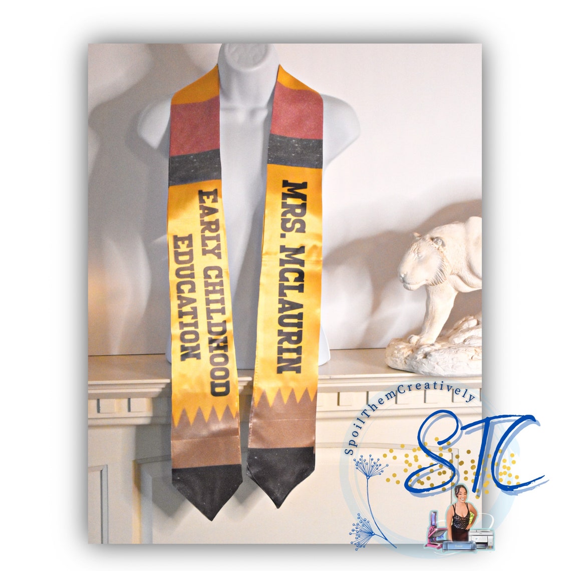 Pencil Graduation Stole Grad Stole Custom Graduation Stole | Etsy