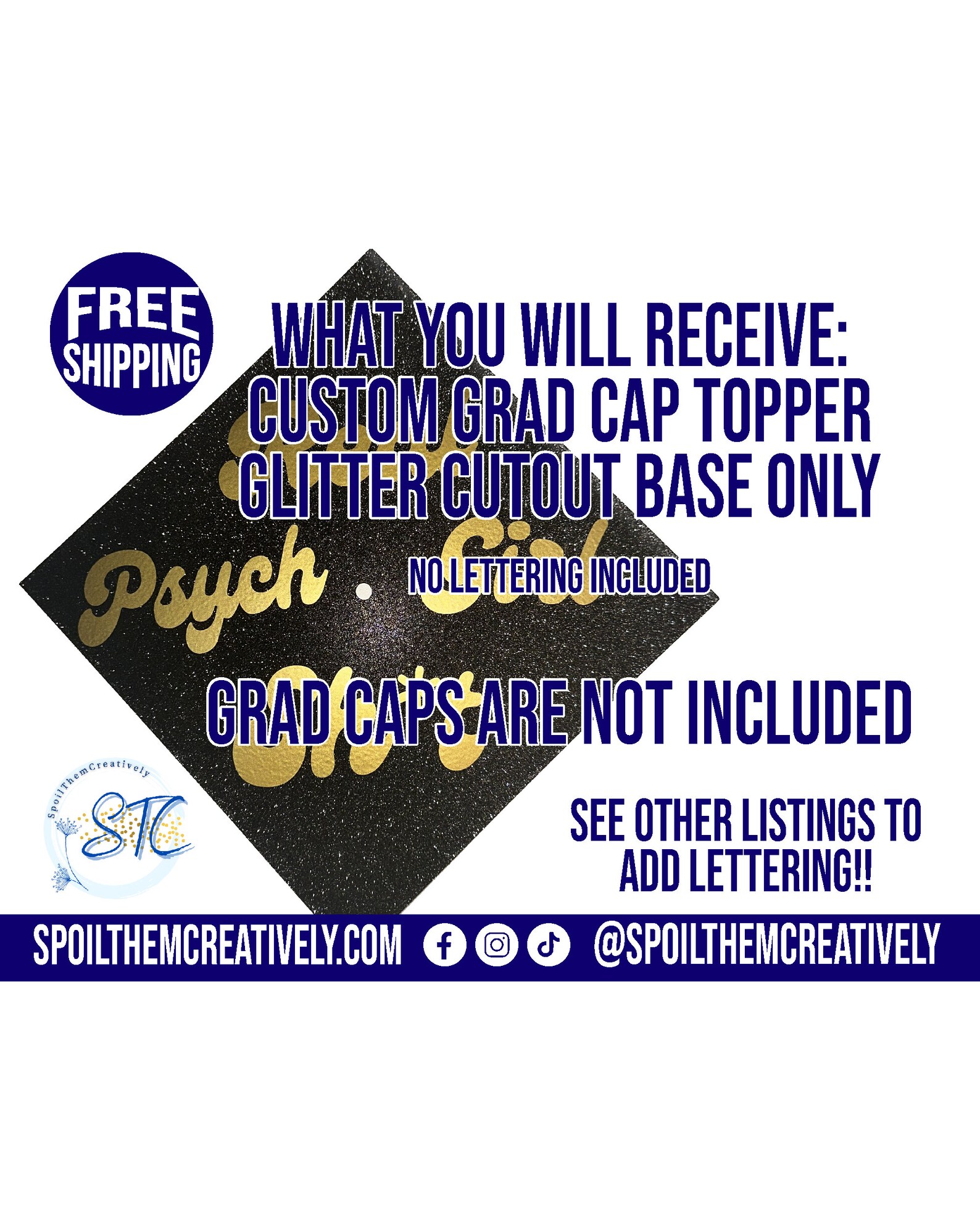 Graduation Cap Topper BASE ONLY Grad Cap Topper Custom Grad Cap Topper ...