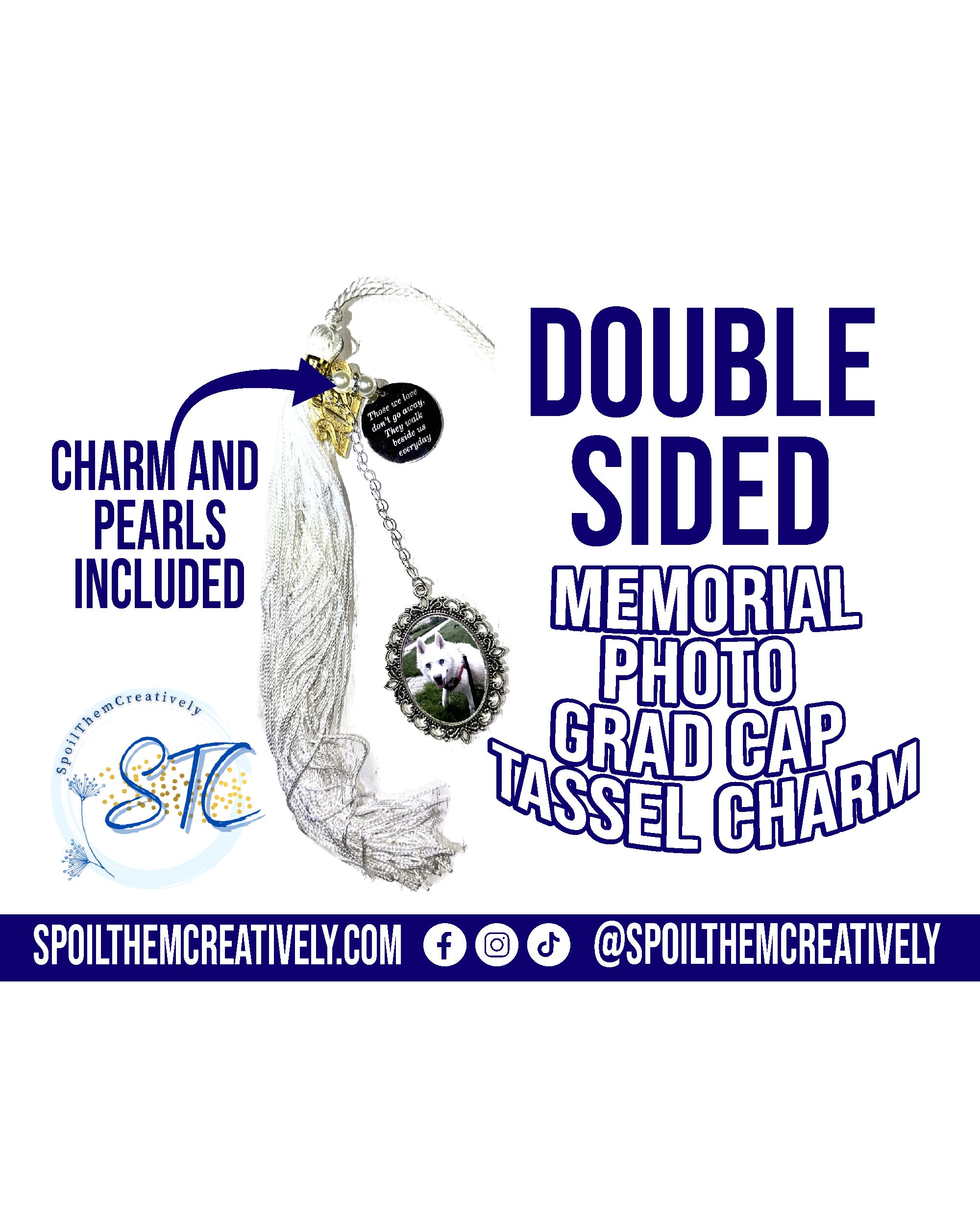 Photo Memorial Charm Graduation Memorial Tassel Clasp Charm Memorial ...