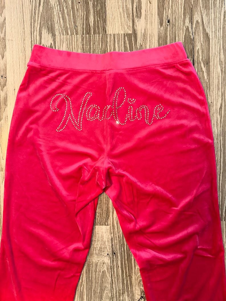 Velour Rhinestone COMPLETE Track Suit Custom Velvet Track Suit ...