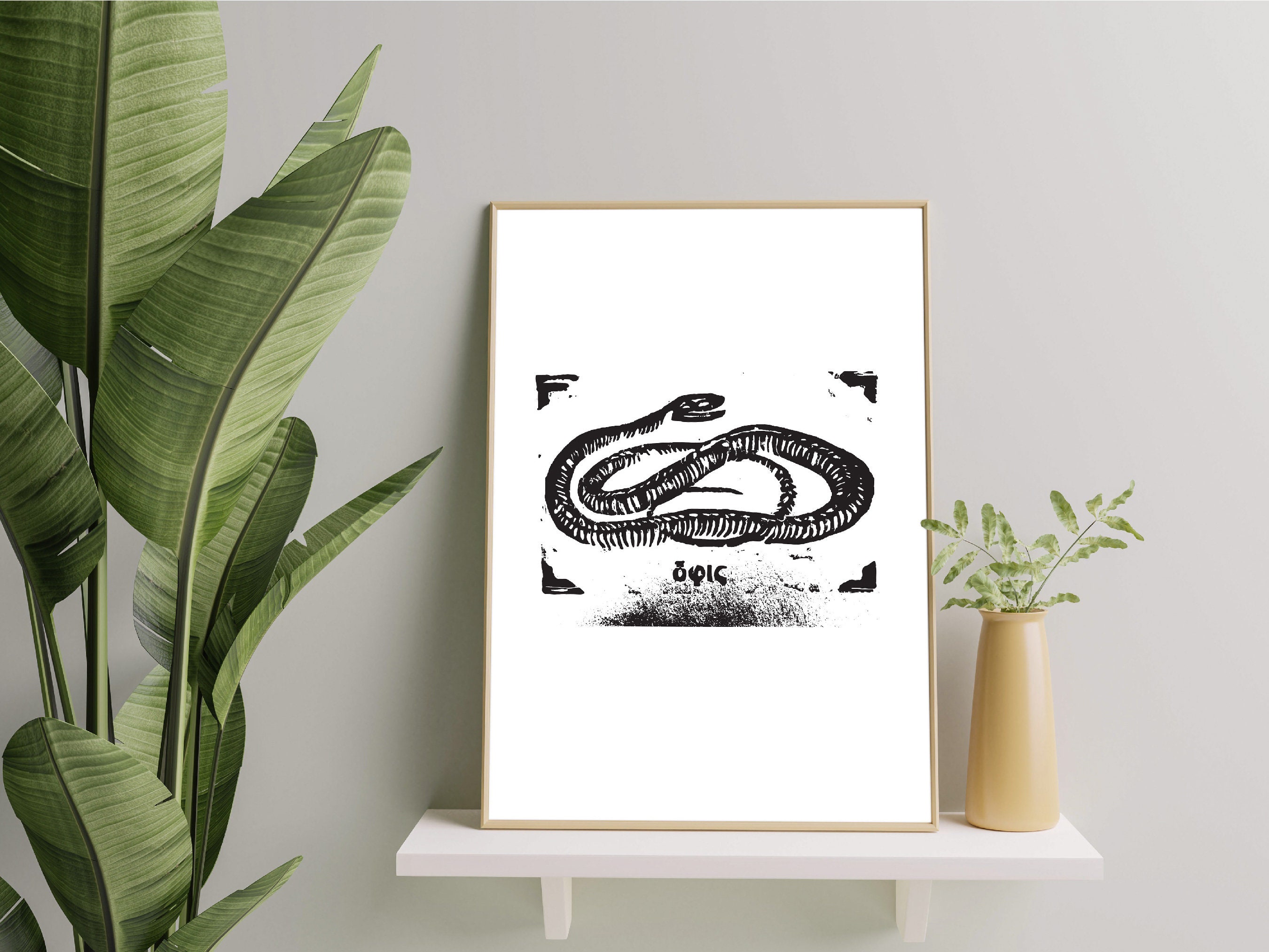Snake Skelton Digital Prints Printable Art Unique Art Inkblock Snake ...