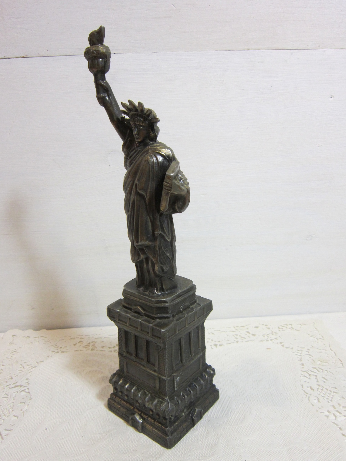 Vintage Bronze Colored Cast Metal Statue of Liberty Figure | Etsy