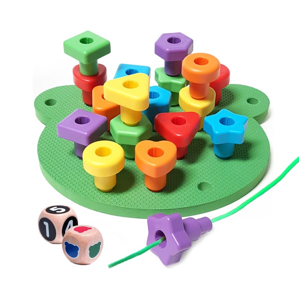 Peg Board Stacking Toy - Etsy