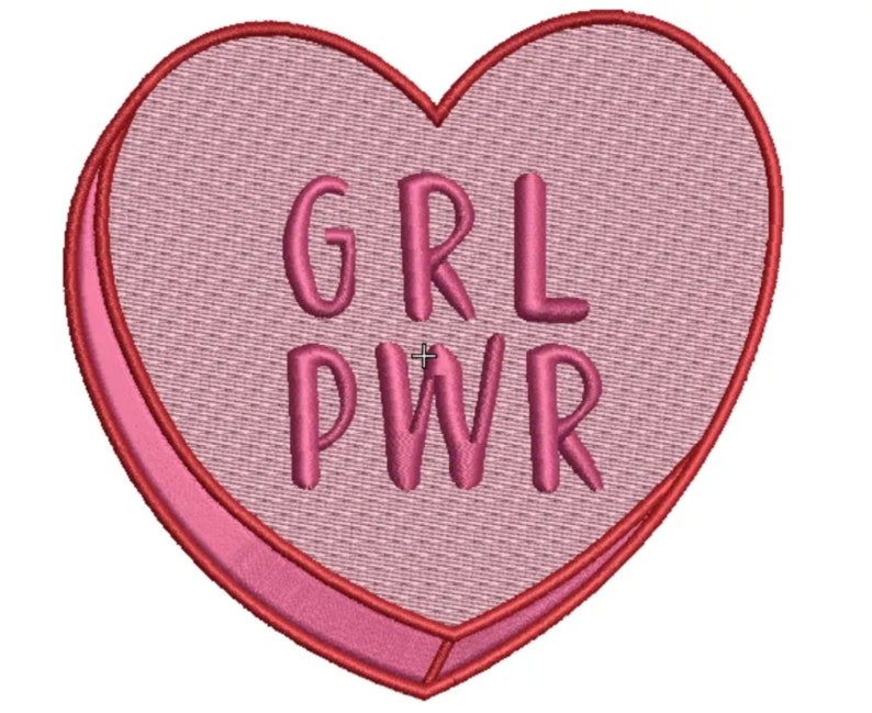 Girl Power Heart Embroidery - Etsy