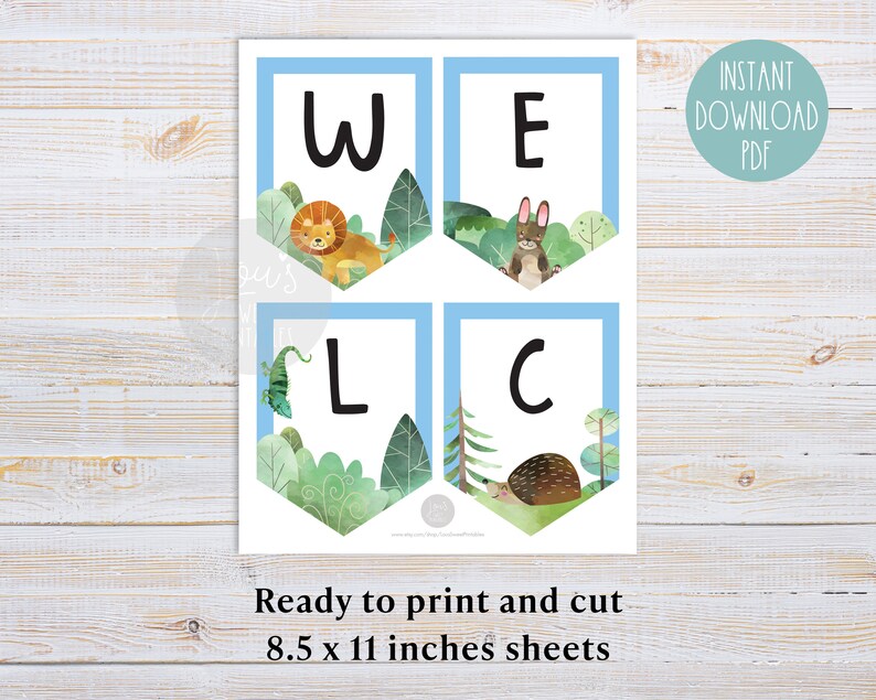 Back to School Welcome Banner Printable Sign for Teachers Kids ...
