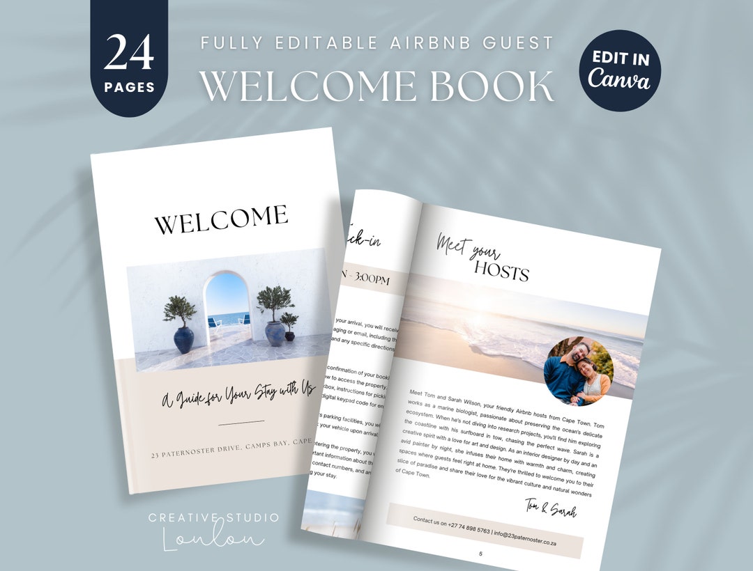 Airbnb Welcome Book Template Editable VRBO Welcome Book Canva Template ...