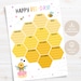 Bee Birthday Calendar: Classroom Printable Poster (digital Download) - Etsy