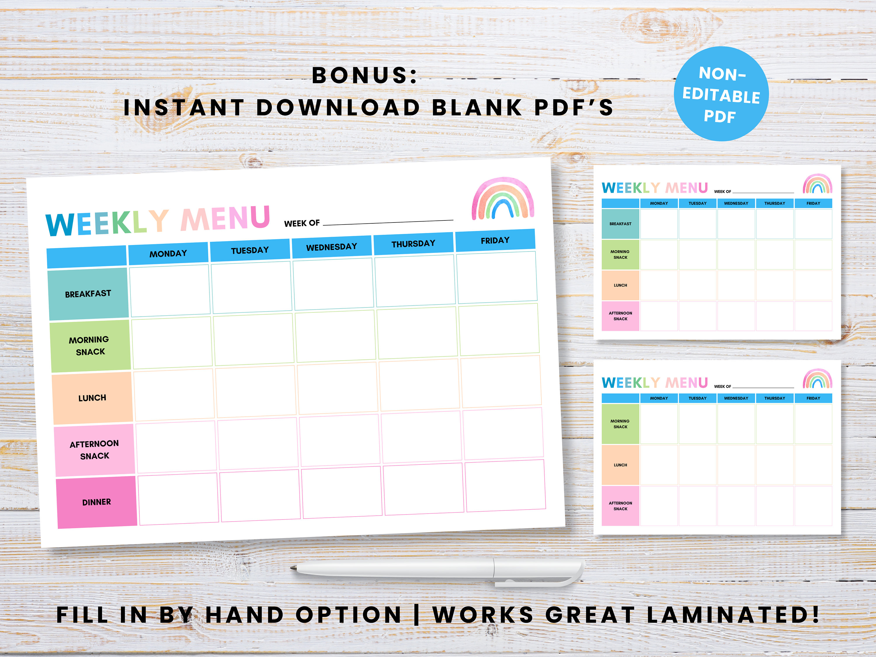 Daycare Weekly Menu for Daycare Weekly Meal Planner Printable Preschool ...
