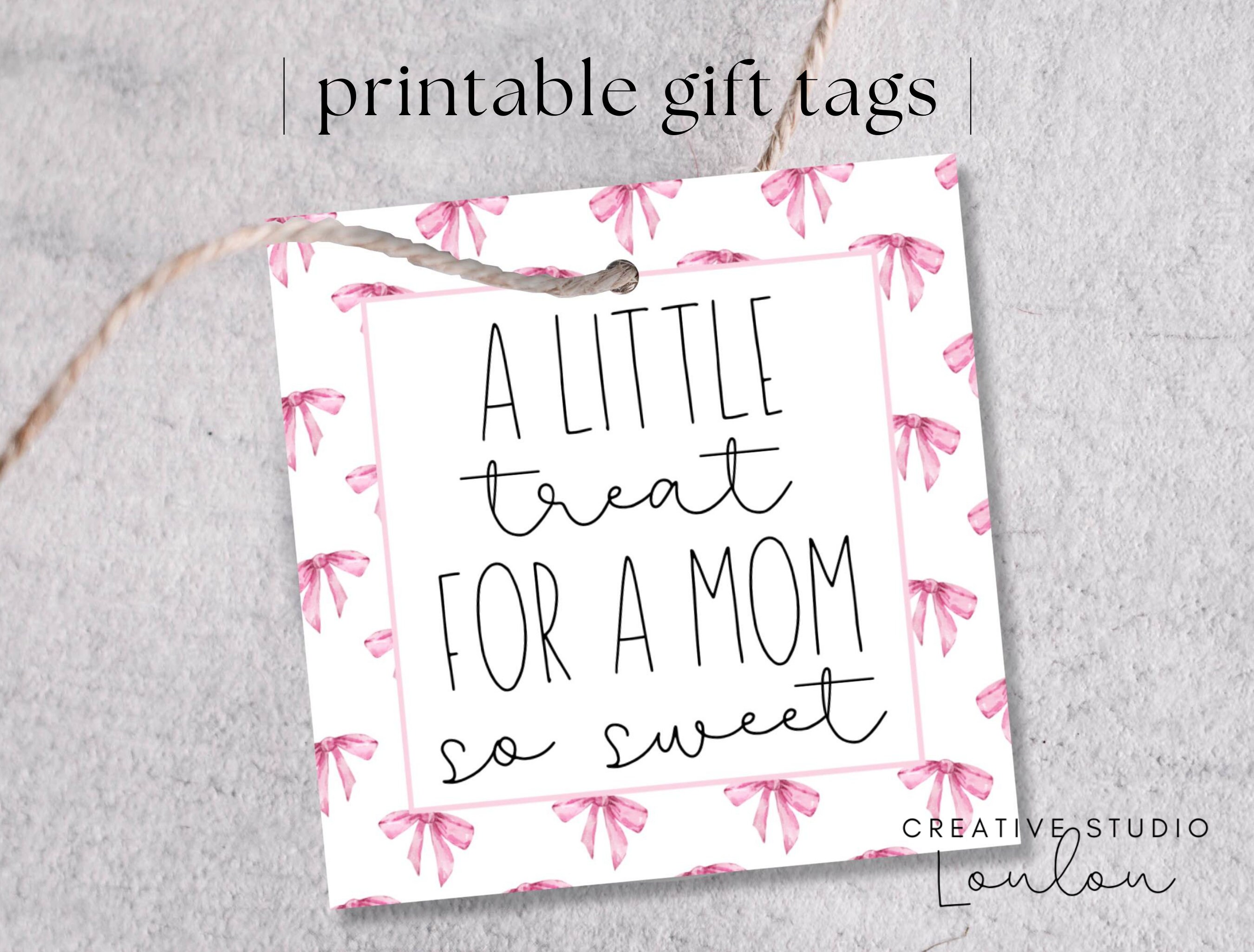 Square Gift Tag Mothers Day Printable Mothers Day Treat Tag 2.5 Cookie ...
