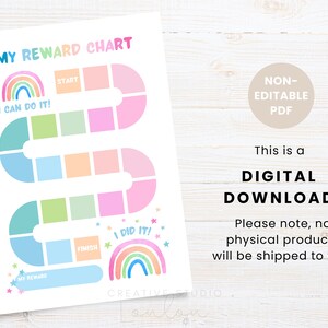 Rainbow Kids Reward Chart: Toddler Behavior & Potty Training (PDF) - Etsy
