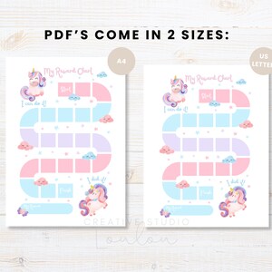 Reward Chart Unicorn Girl Sticker Chart Kids Behavior Chart Printable ...