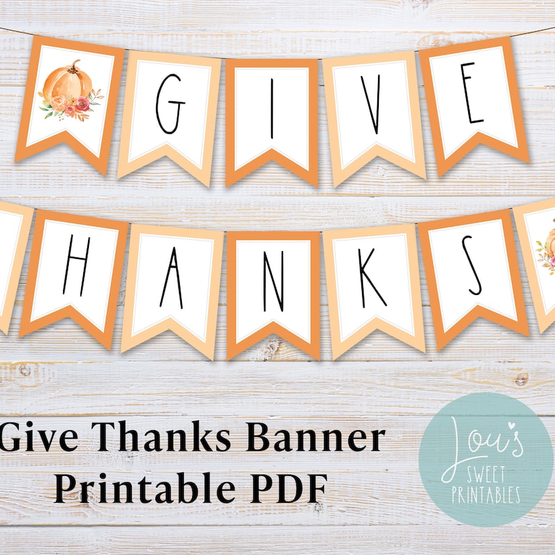 Thanksgiving Banner - Etsy