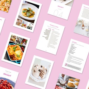 Recipe Book Customizable Pink Cookbook Template Custom Canva Template ...