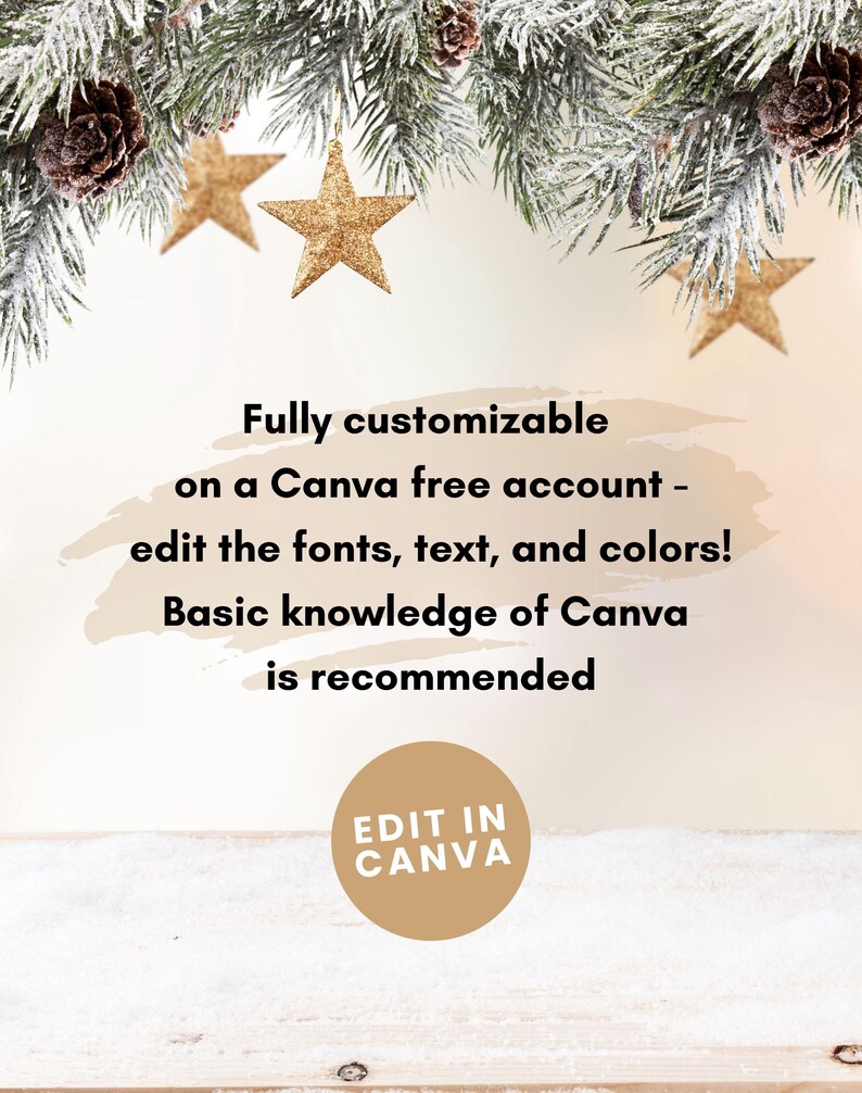 Editable Christmas Gift Tags Gold Holiday Favor Tags Printable Merry ...