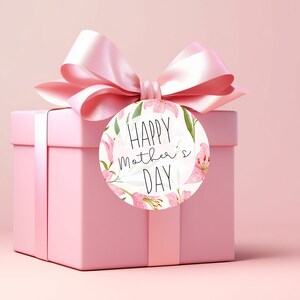 Floral Mother's Day Gift Tag, Pink Lily, 2 Inch (digital Download) - Etsy