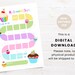 Reward Chart for Kids Printable Cupcakes Sticker Chart Preschool Child ...