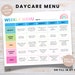 Daycare Weekly Menu Planner: Editable Canva Template (US Letter) - Etsy
