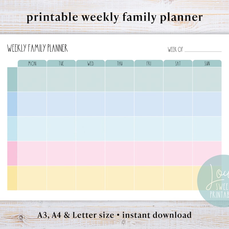 Family Planner - Etsy