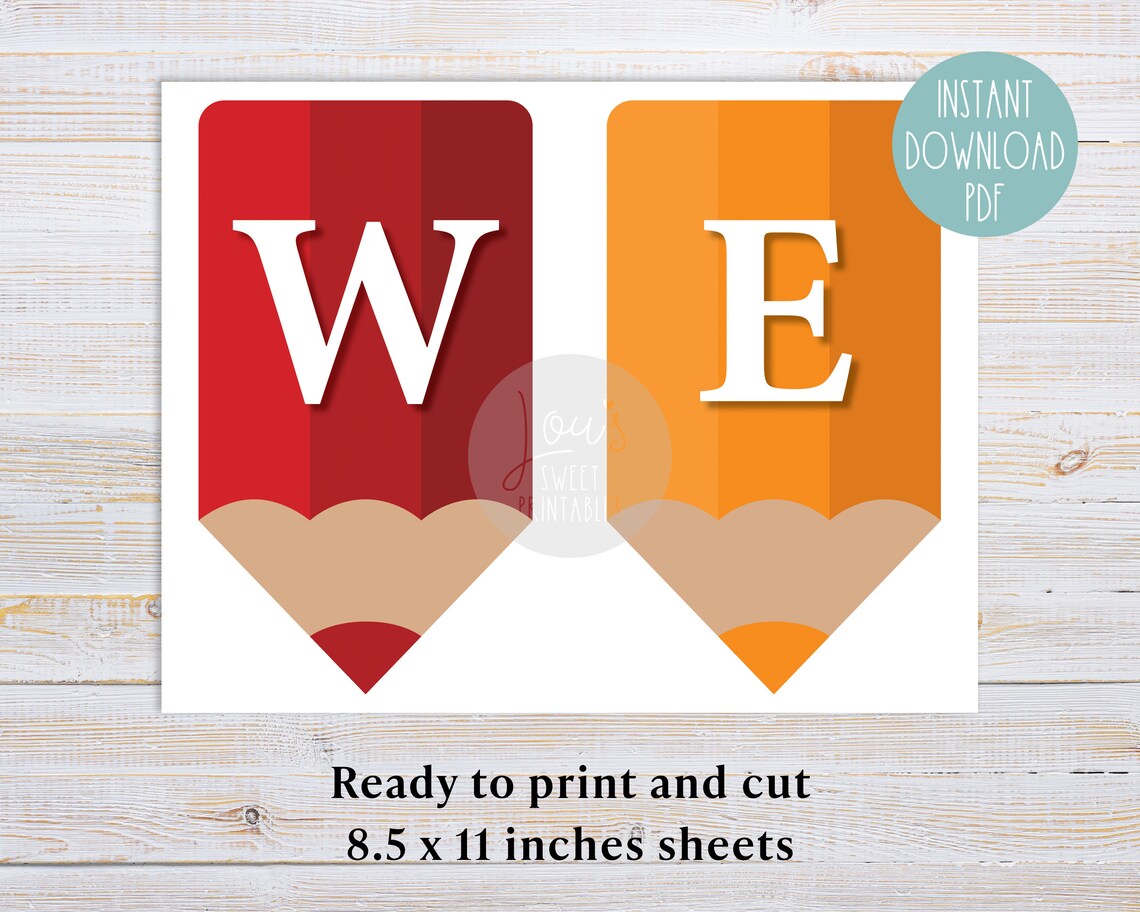 Back to School Welcome Back Banner Printable Back to School Bunting for ...