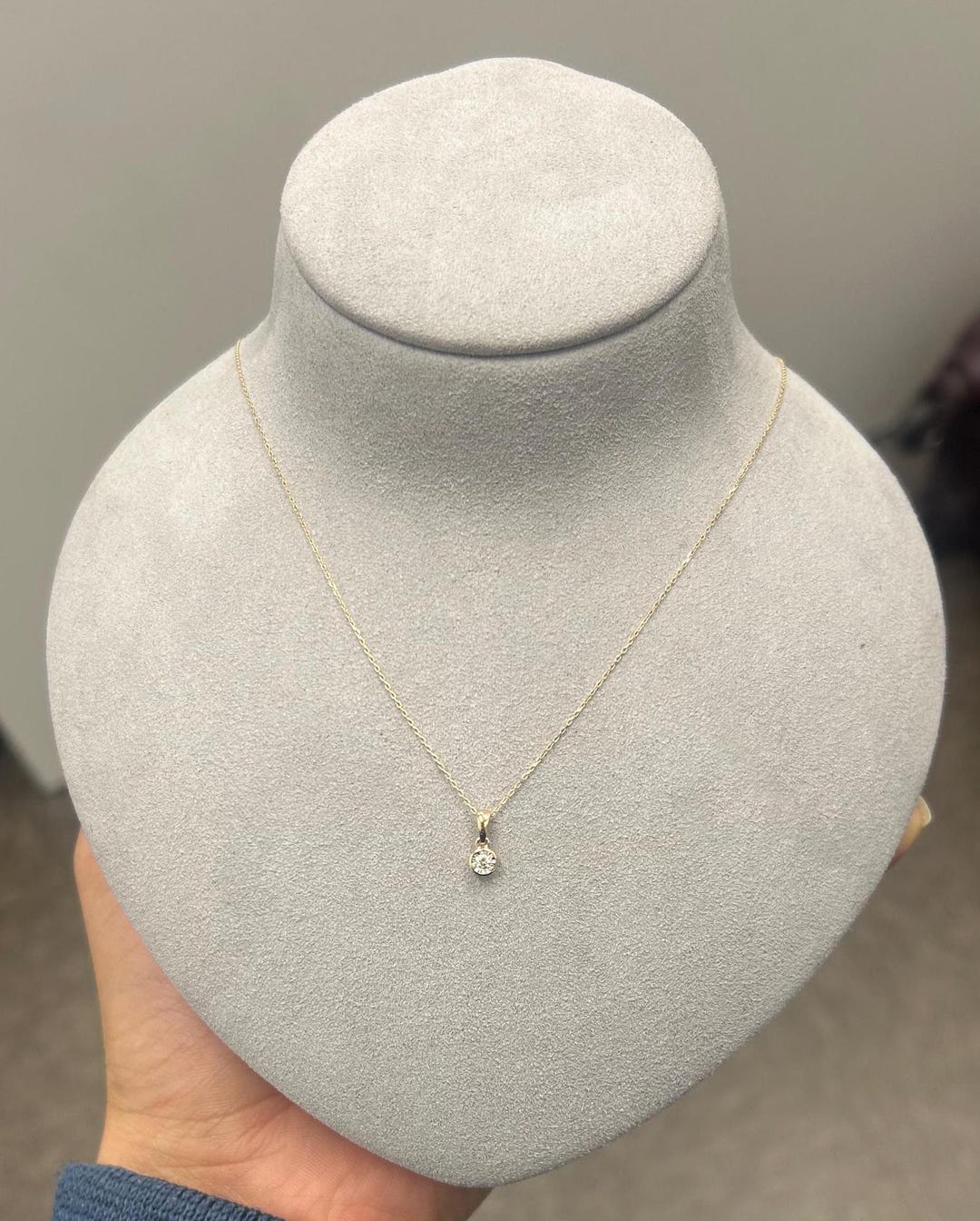 14K Gold Necklace/diamond Necklace/birthday Gift/gift for Her/mothers ...