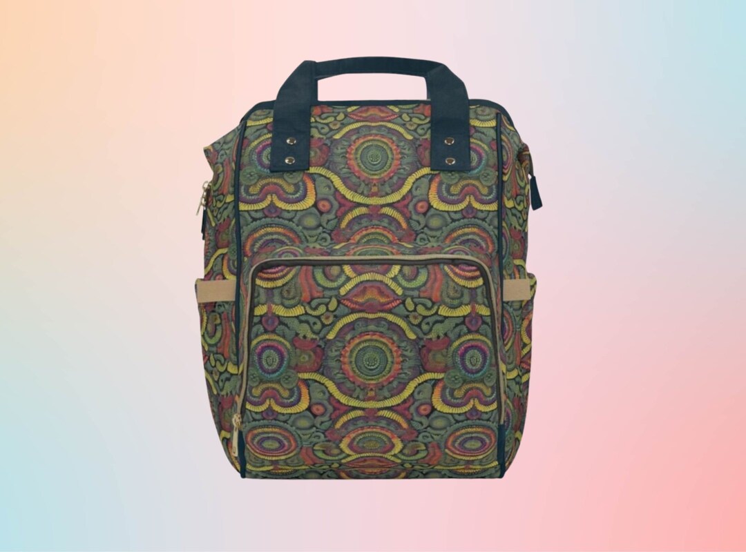 Tricho Trippy Diaper Bag Trippy Diaper Bag Baby Diaper Bag Psychedelic ...