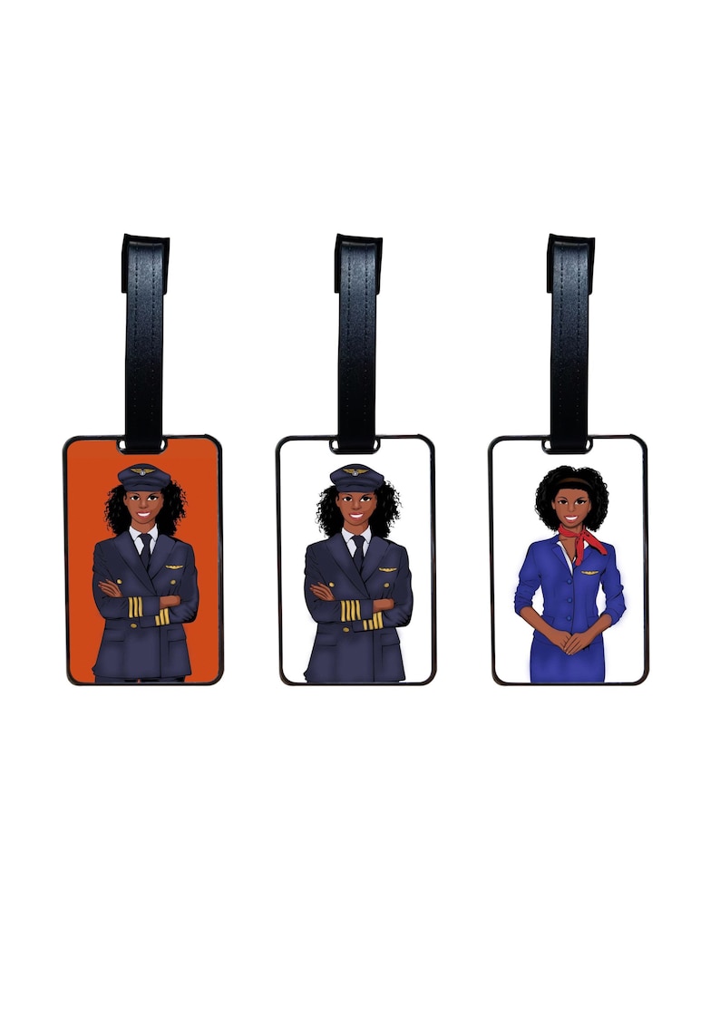 Mini Female Crew Luggage Tags (flight Attendant, Pilot: First Officer ...