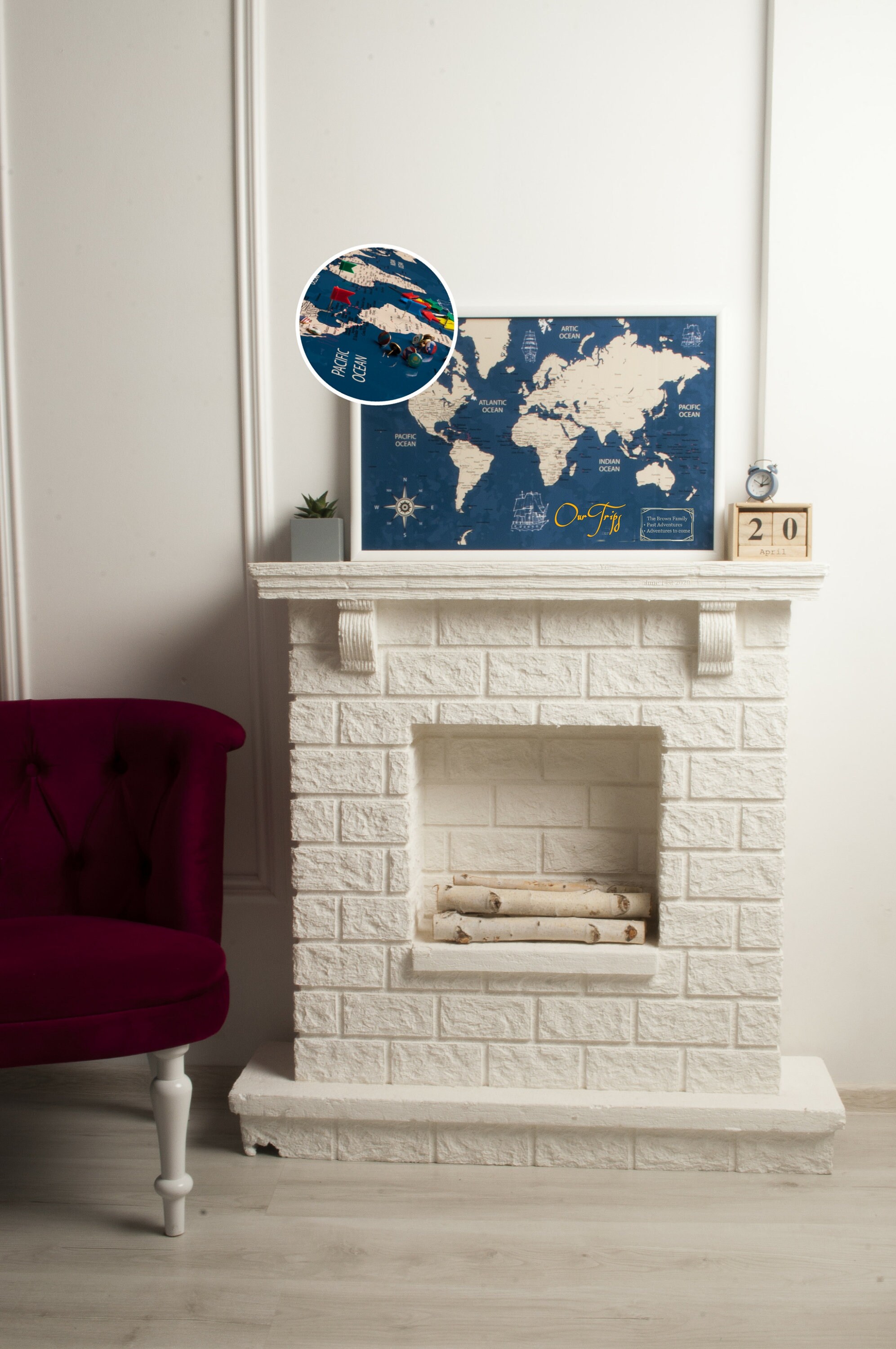 World map Picture frame for free Personalized mapCustom | Etsy