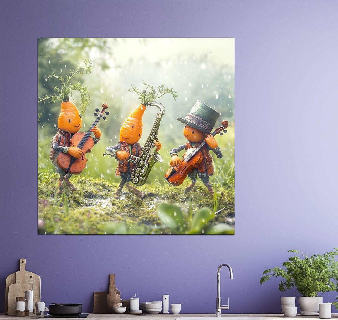 Digital Prints, 4 Set, Surreal Vegetables, Gift for Botany Teacher, 8x8 ...