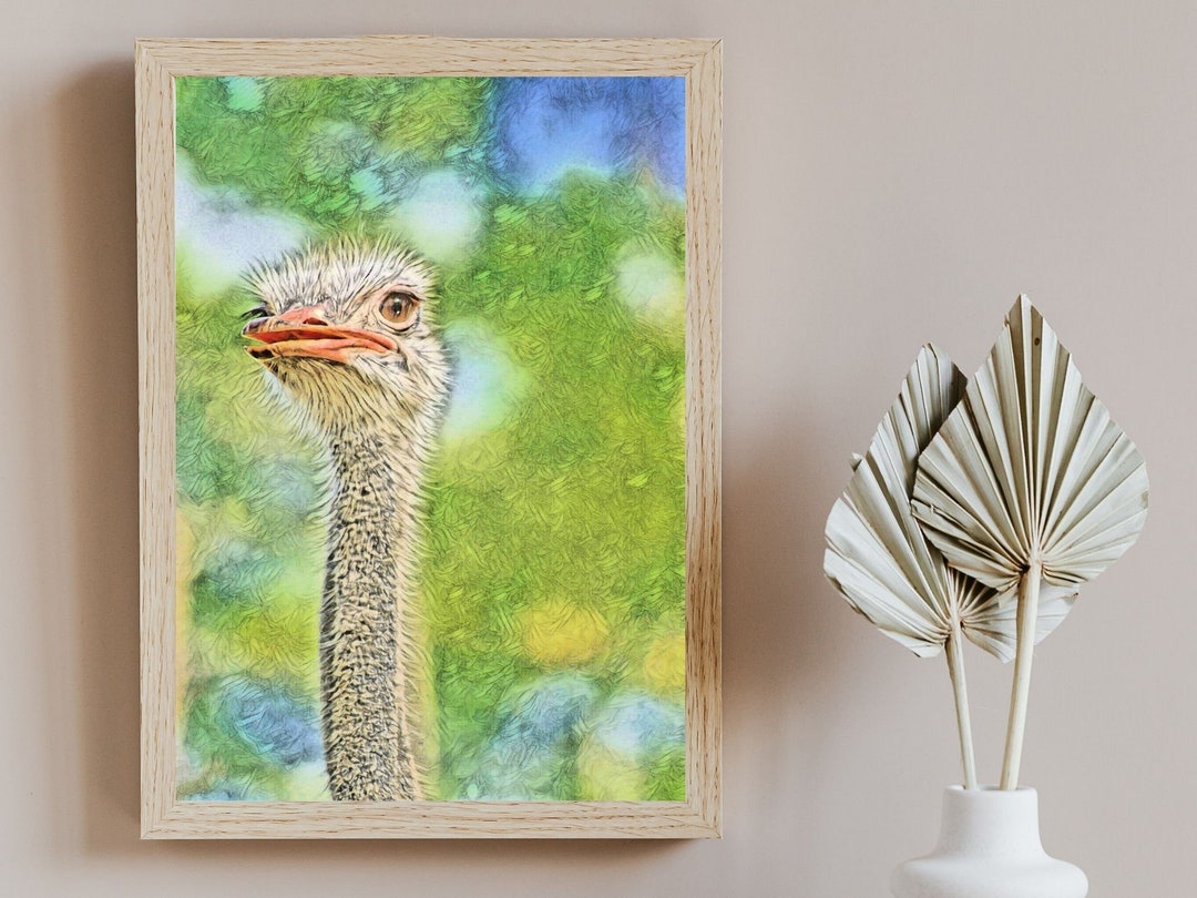 Ostrich Print Ostrich Art Printable Wall Art Nursery Art Print, Instant ...